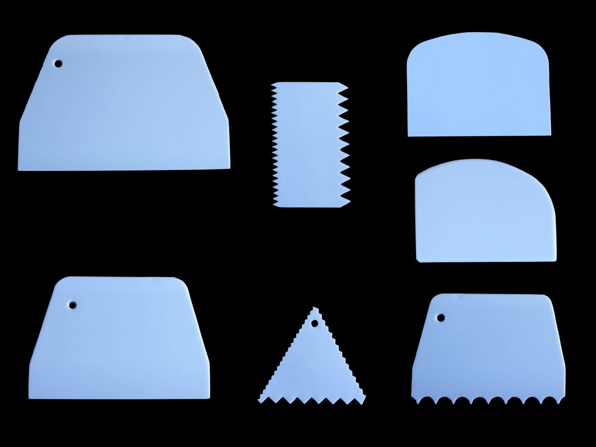 Amazon.com: LORICK Dough Scraper for Baking, Plastic Bench Scraper, PE ...