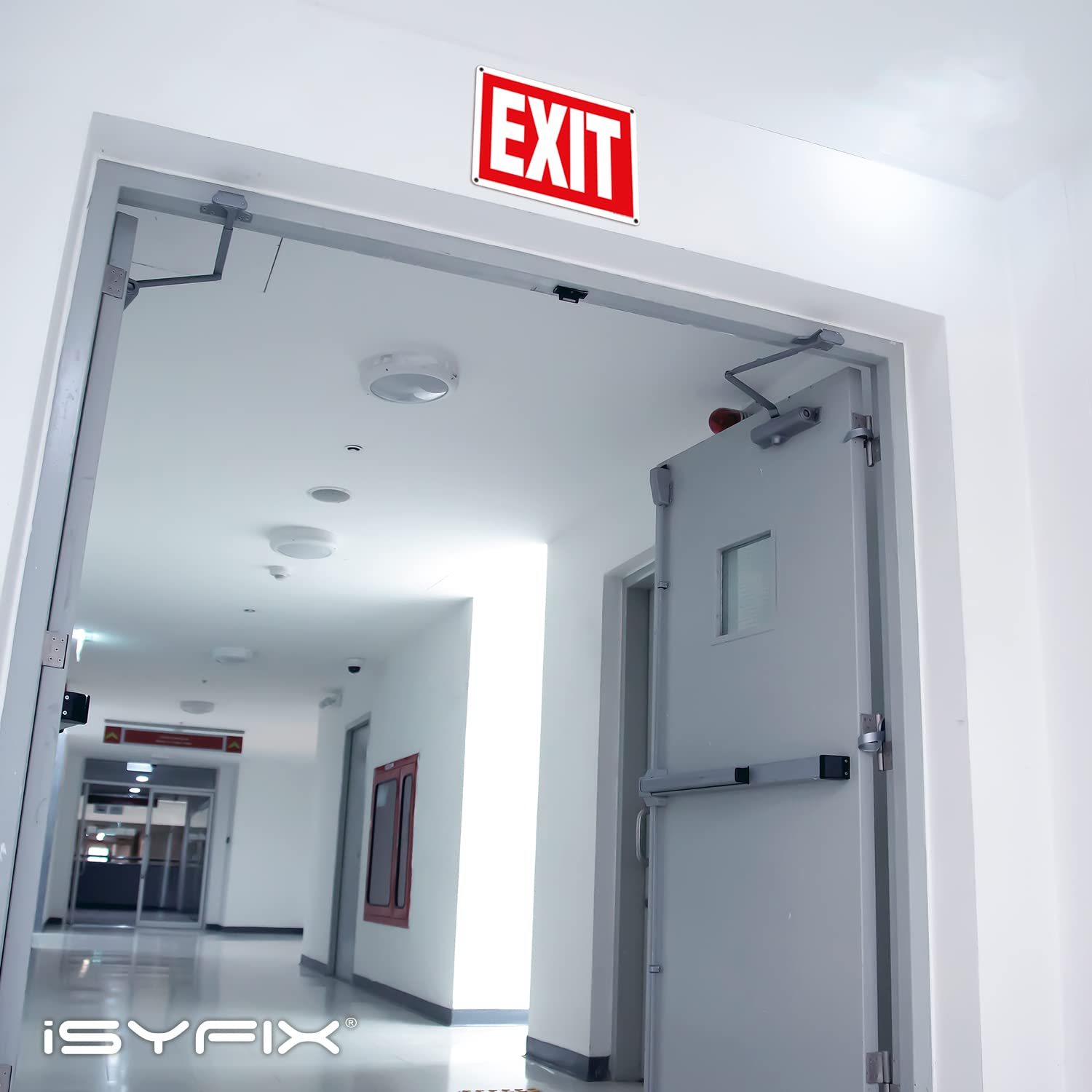 Snapklik.com : iSYFIX Exit Sign 2 Pack 14X10 Inch 40 Mil Thick ...
