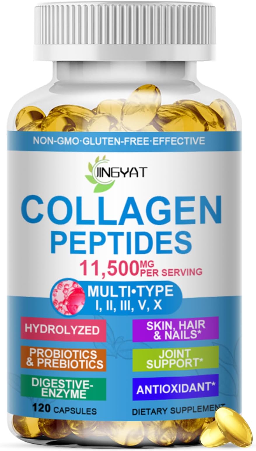 Amazon.com: Collagen Peptides Softgels, Multi Collagen Peptide w ...