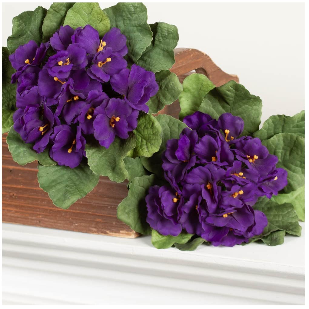Amazon.com: Factory Direct Craft Purple African Violet Artificial Silk ...