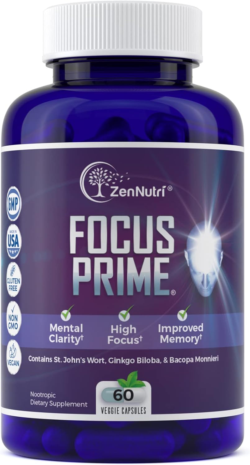 Amazon.com: ZenNutri Focus Prime Focus Supplement for Adults ...