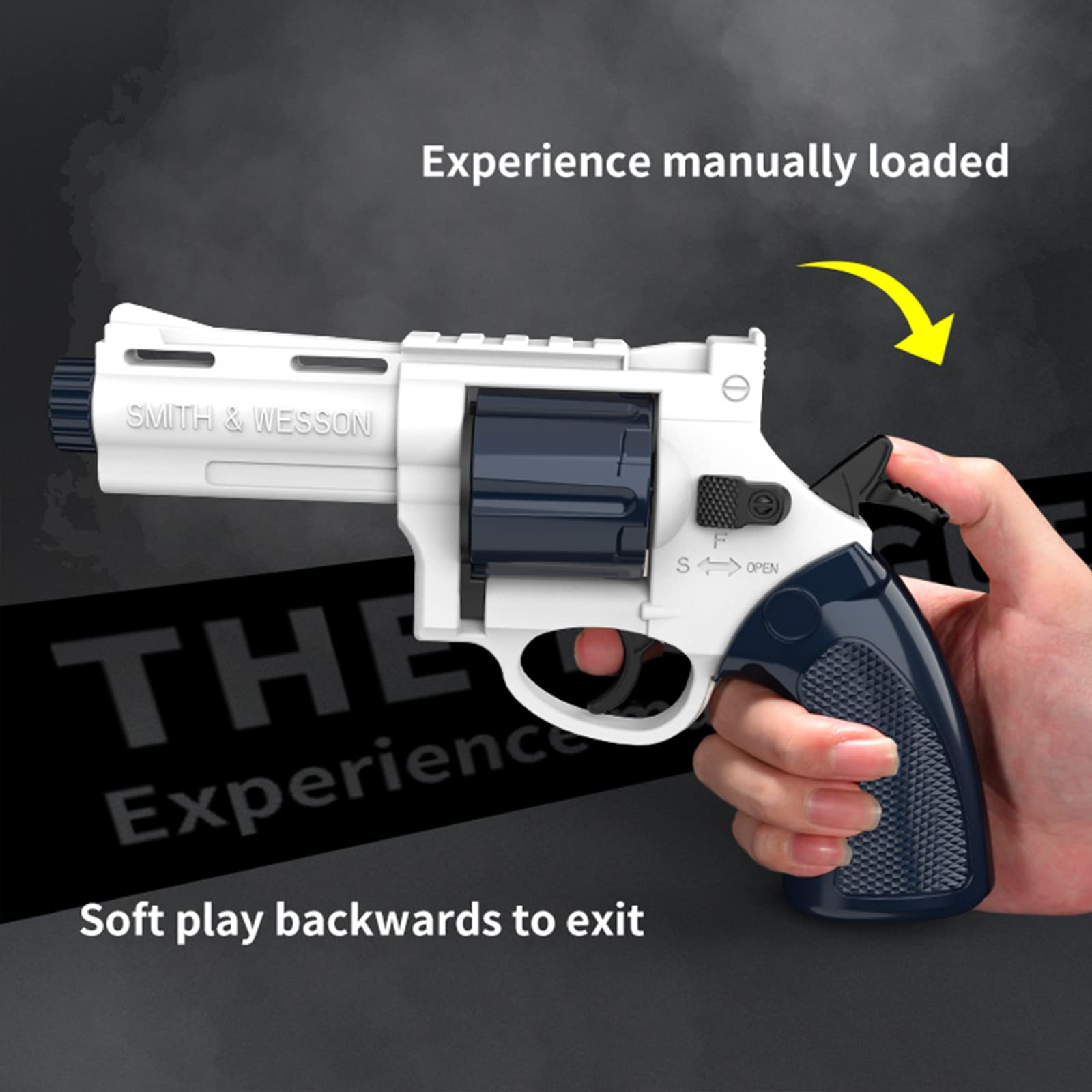 Soft Bullet Revolver Toy Gun, Shooting Target Battle, simulates Real ...