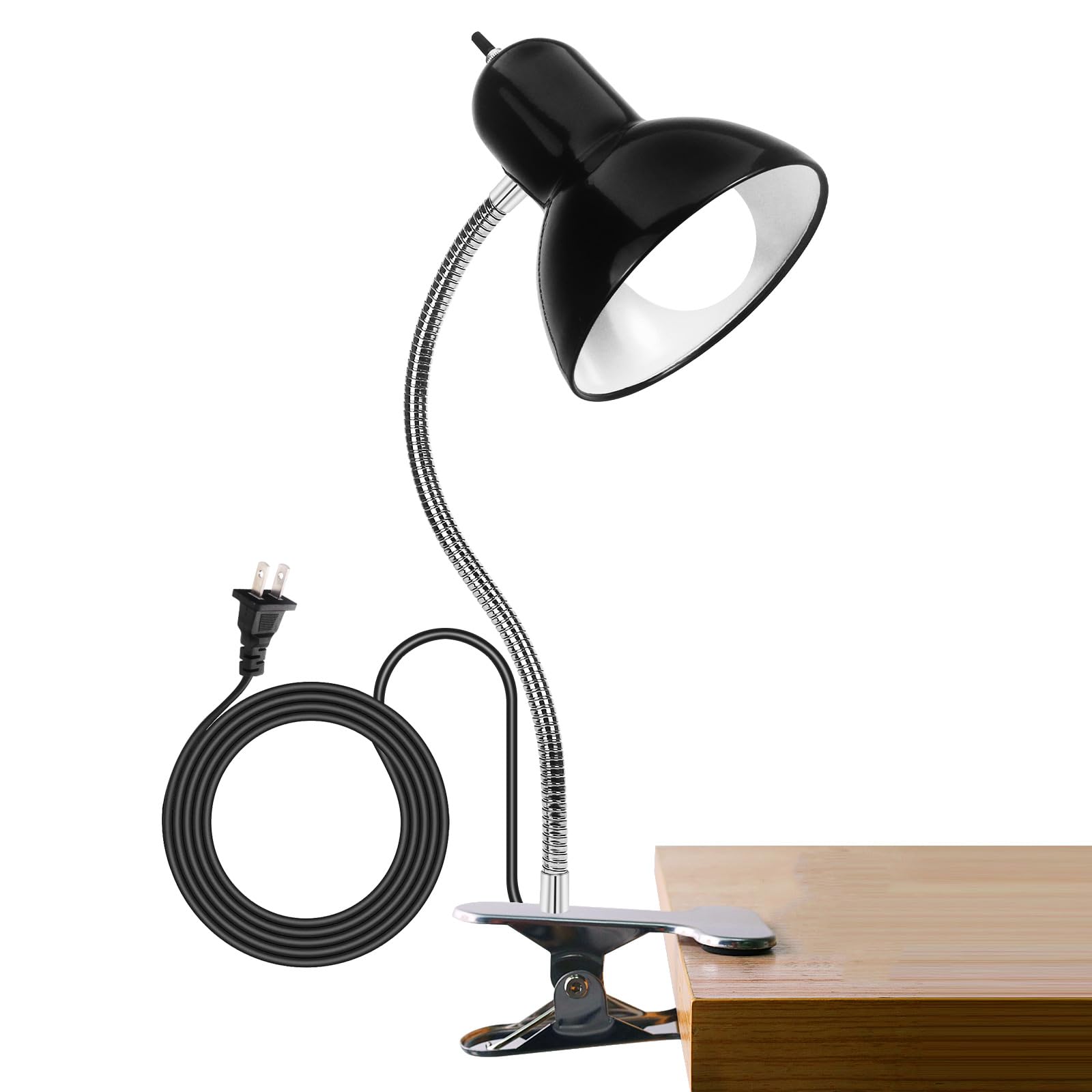 Desk Lamp,Eye Protection LED Clamp Lamp,360Rotation Gooseneck Clip on ...