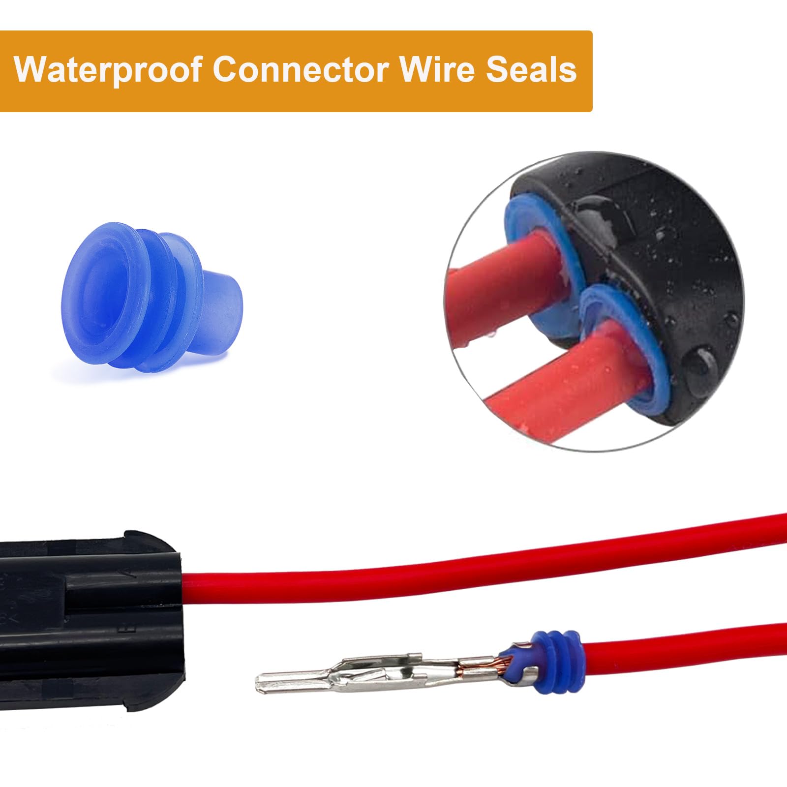 Snapklik.com : 600Pcs Weather Pack Connector Wire Seals, Metric-Pack ...