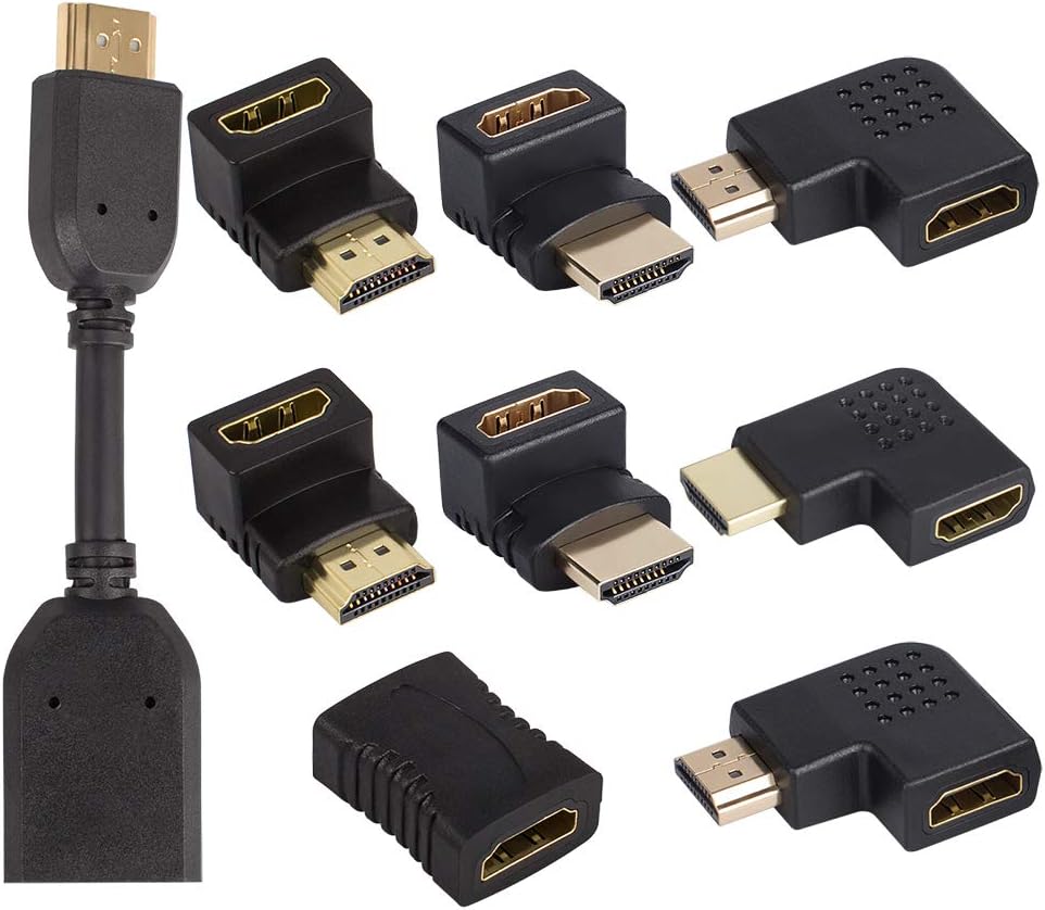 Paquete de 2 adaptadores HDMI 8K, HDMI 2.1 macho a hembra acoplador de ...