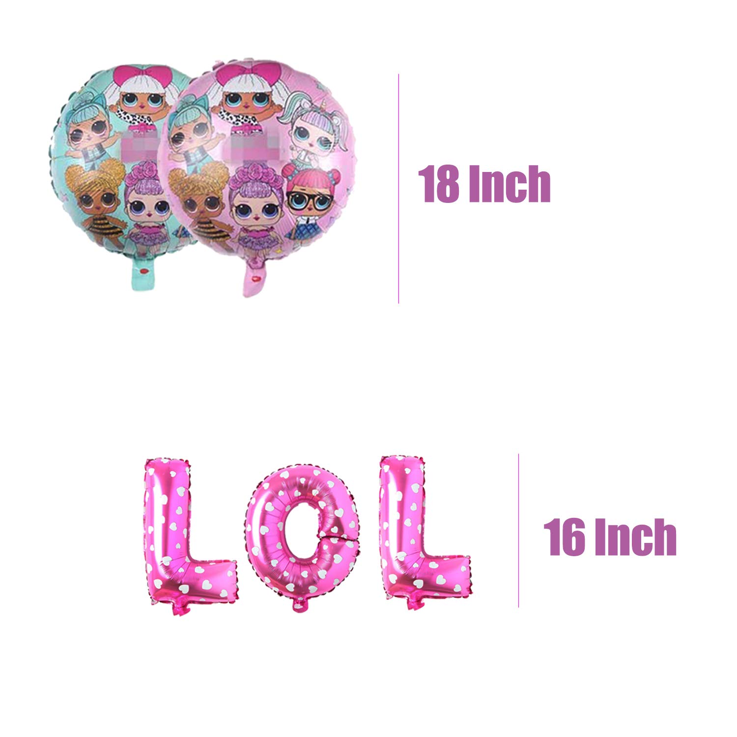 LOL Party Supplies Set - L.O.L. Birthday Decorations,10-Kids LOL Theme ...