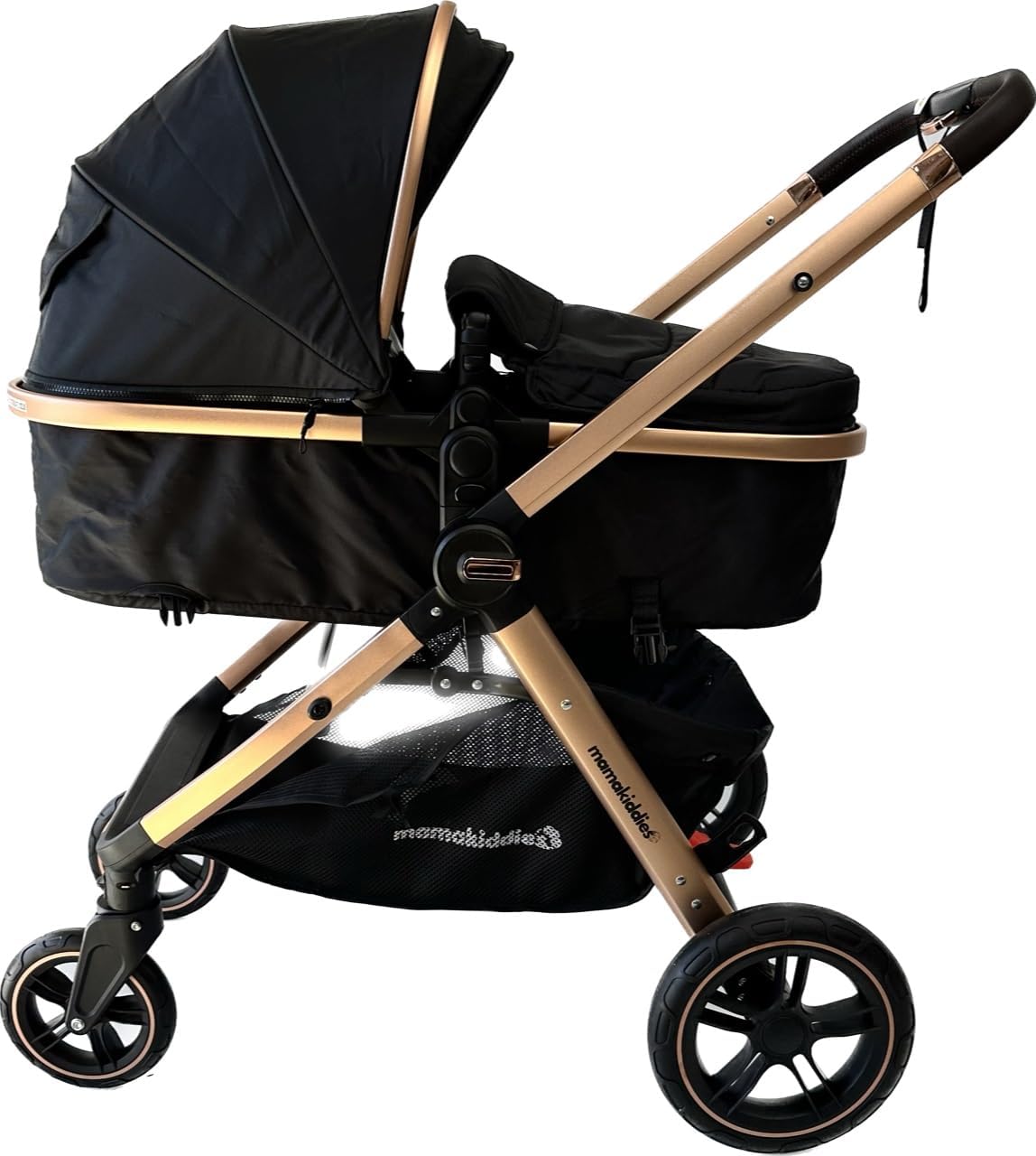 Pacto City Black Compact Convertible 2in1 Aluminium Alloy Pram Stroller ...