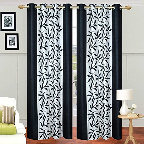 Buy initex Patta Modern Eyelet Window 2 Piece (Multicolour, 4x5ft ...