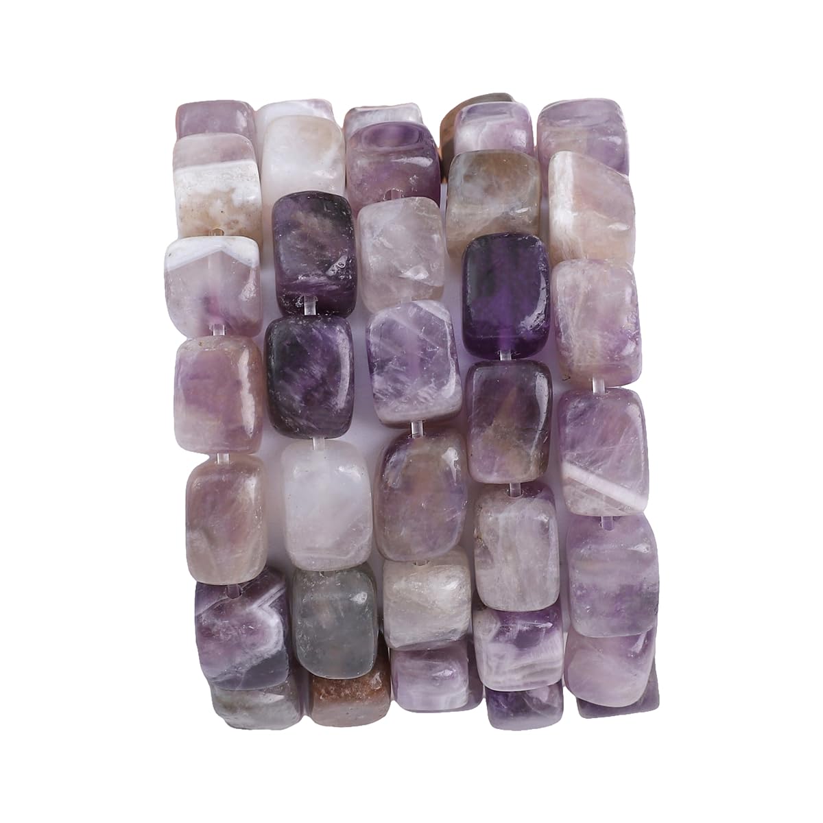 Amazon.com: BEADIA Natural Amethyst Cuboid Stone Loose Semi Gemstone ...
