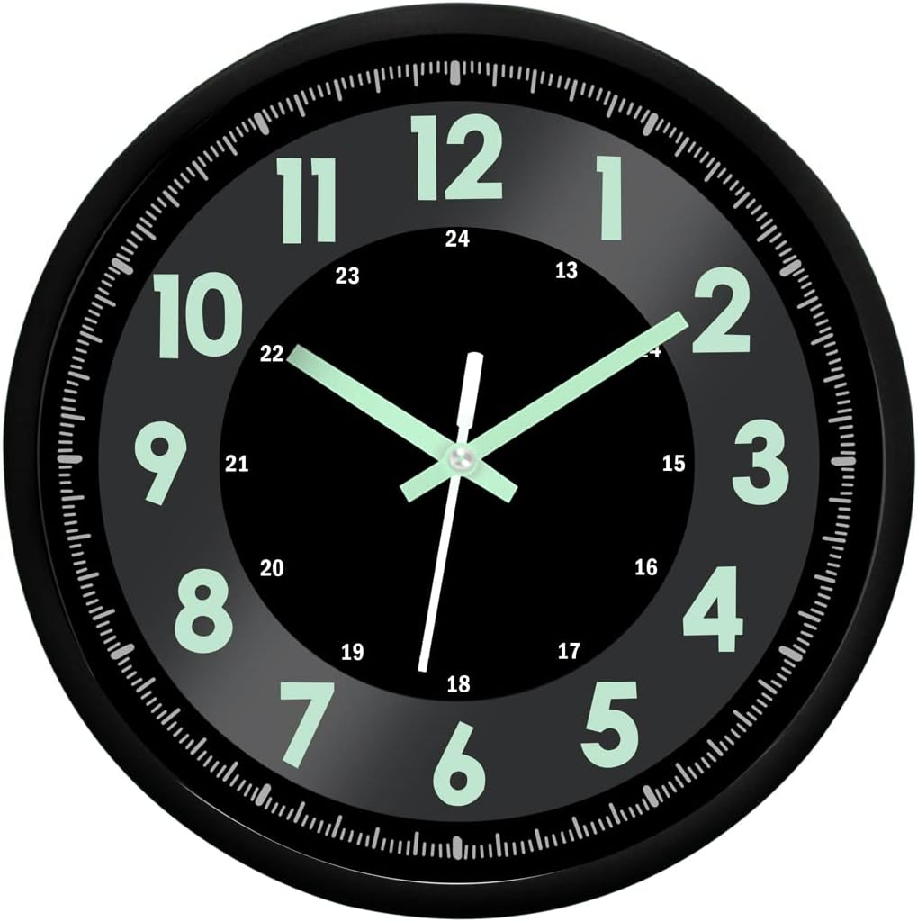 Buy Oreva AQ 1467 Plastic Round Analog Wall Clock with LED Back Light ...