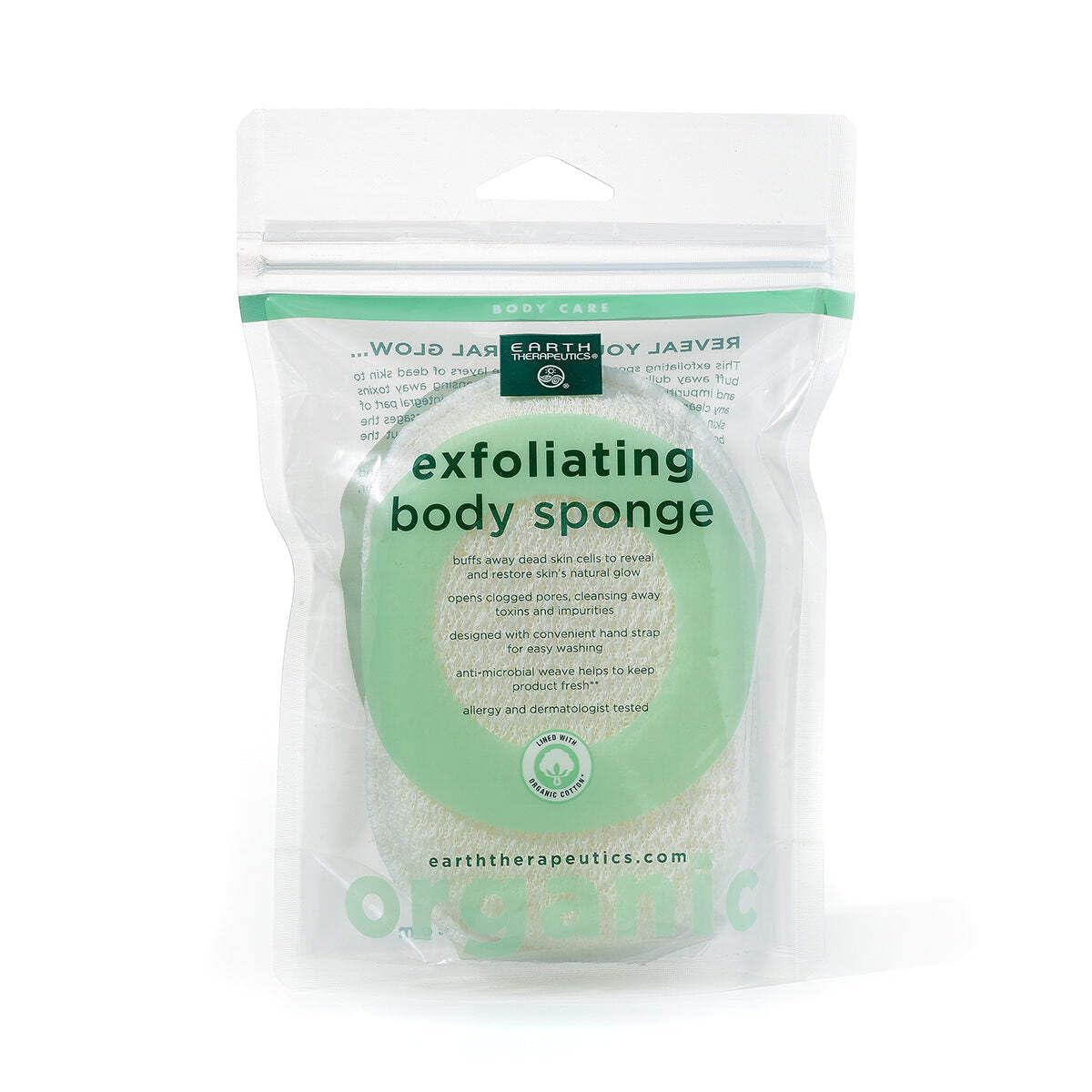 Amazon.com: Earth Therapeutics Organic Cotton Exfoliating Hydro Sponge ...