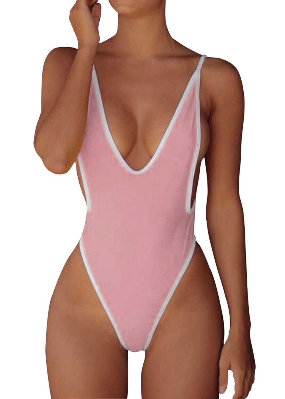 Snapklik.com : ALLureLove Swimsuits For Women Sexy Monokini Deep V One ...
