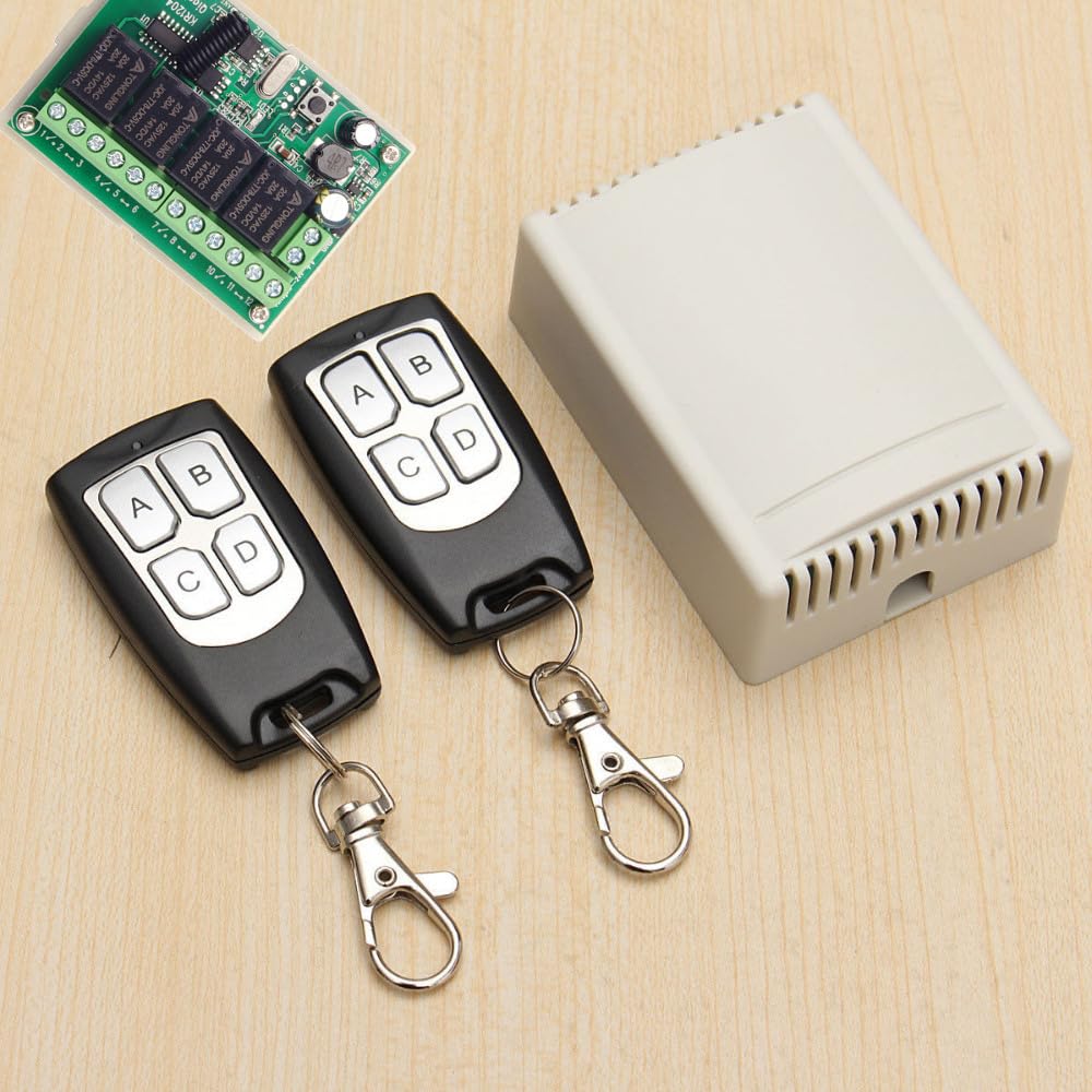 12v Remote Control Switch-433mhz Remote-DC - 12V 24V 4CH Wireless ...