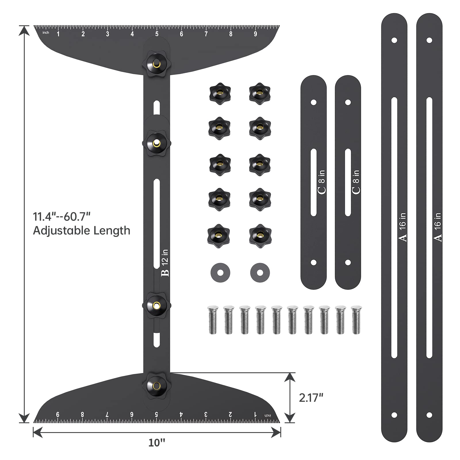 Snapklik.com : Aluminum Stair Tread Template Tool, 360Rotating Design ...
