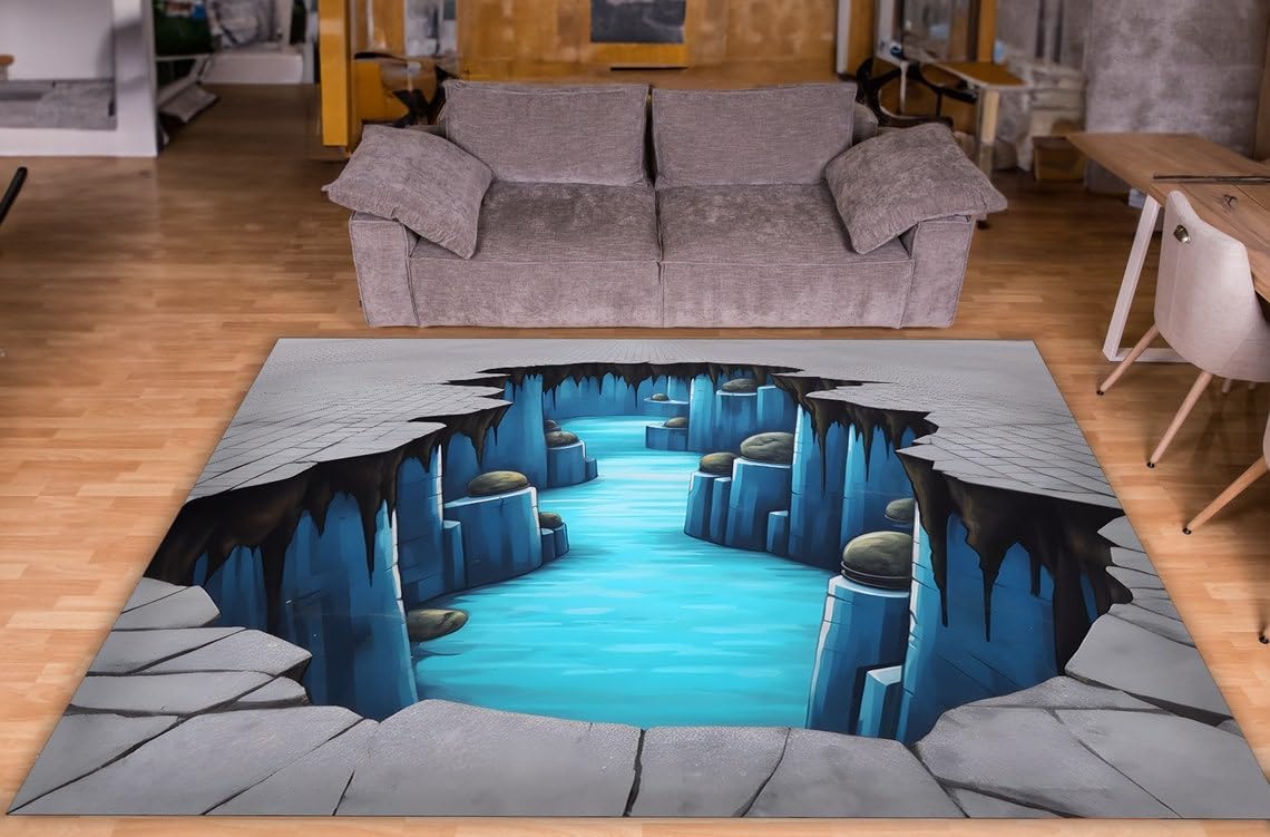 Amazon.com: Vortex Rug, 3D Rug, Optical İllusion Rug, Optical İllusion ...