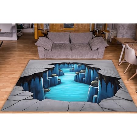 Amazon.com: SATIGI Personalized Optical Illusion Rug - Water Hole 3D ...
