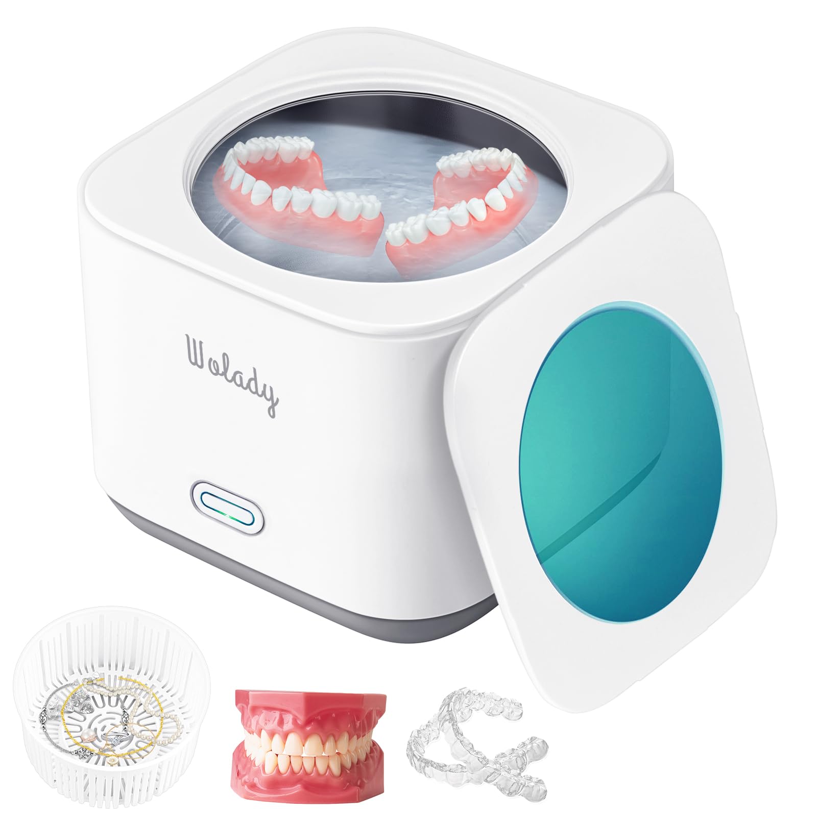 43kHz Denture Cleaner Machine, Portable Retainer Cleaner, 200ML ...