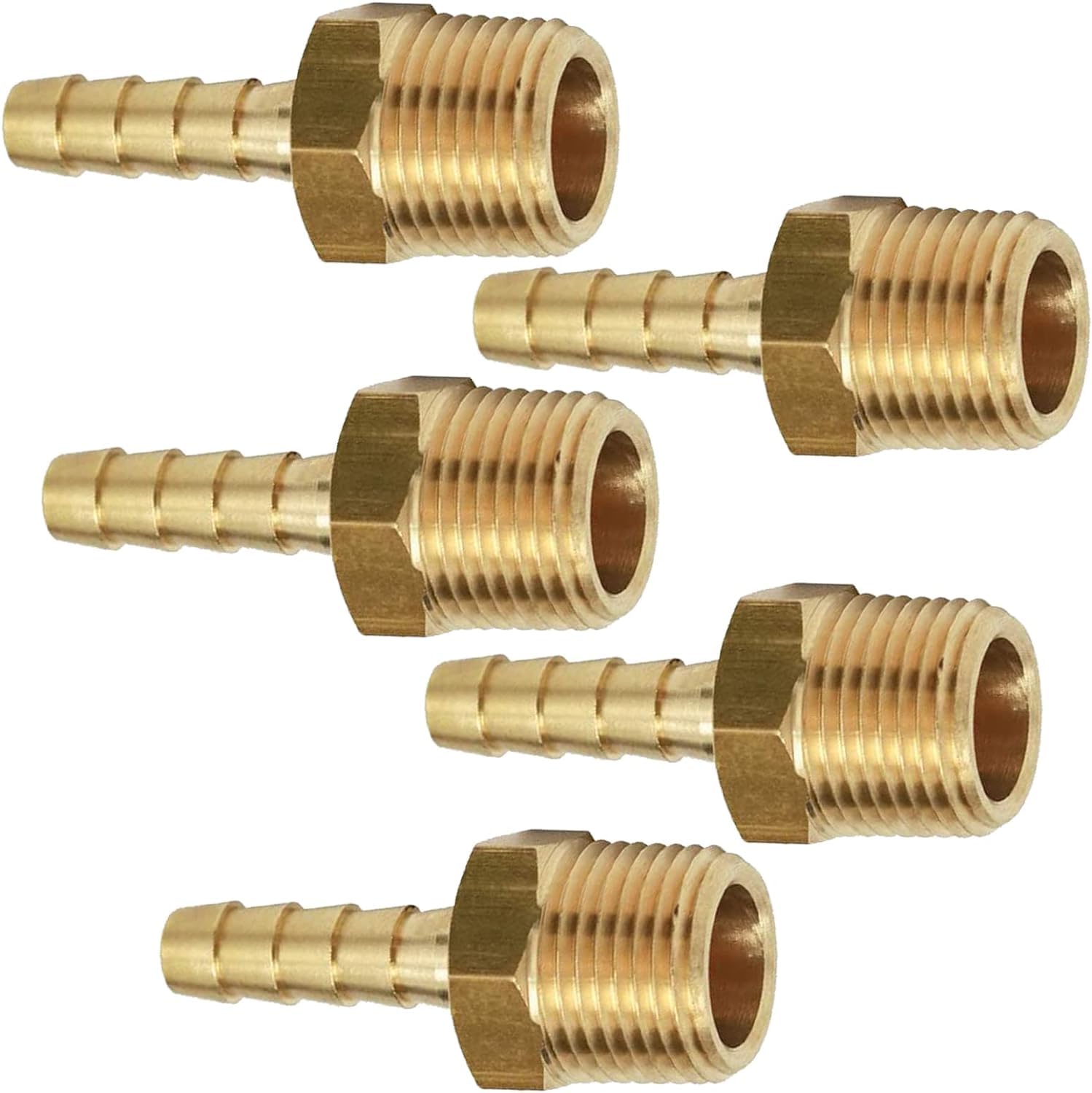 Amazon.com: AOPANDA Brass Hose Barb Fittings, 5/16" Hose Barb to 3/8 ...