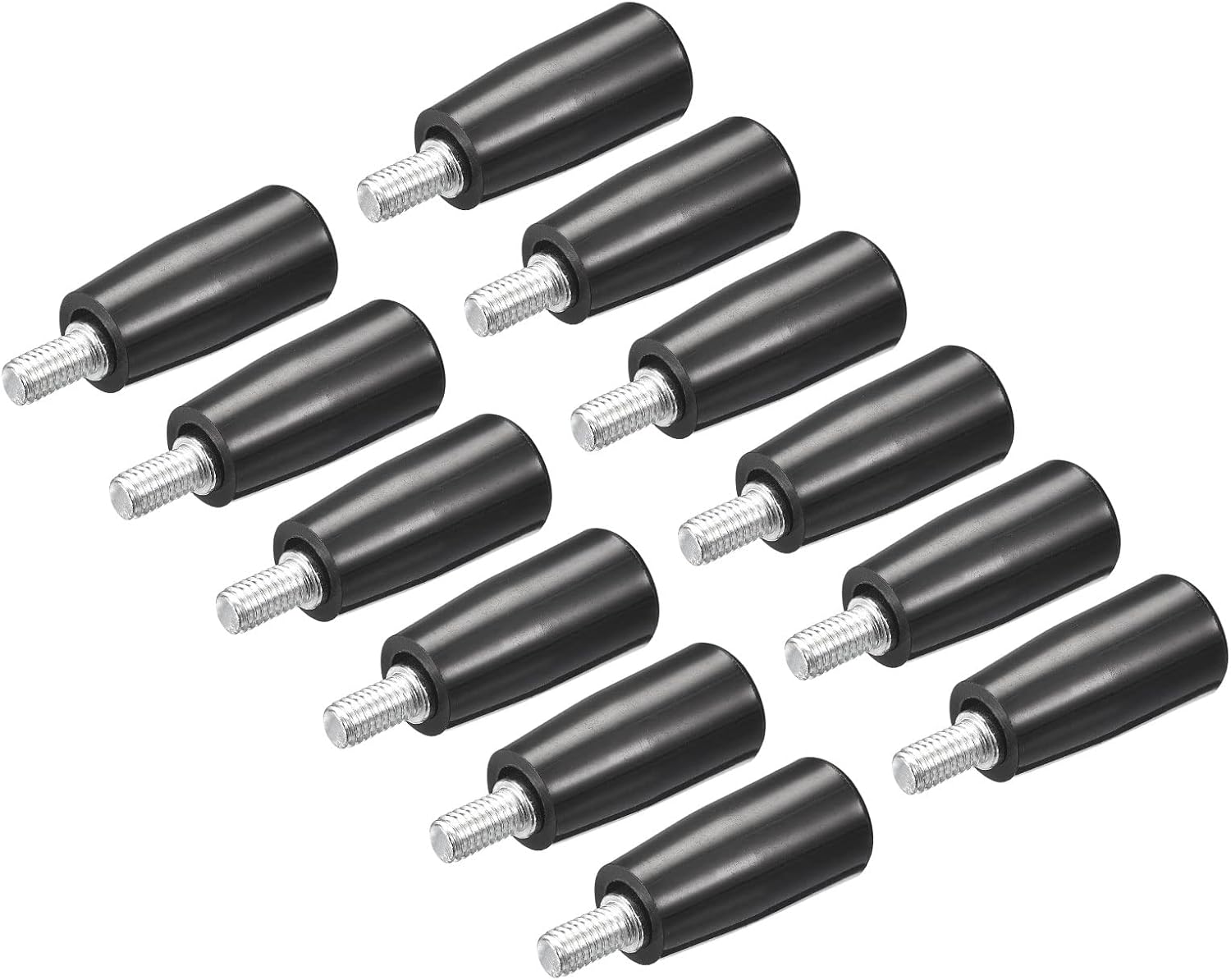 uxcell Revolving Handle Grip, 12Pcs M6x33mm(DXL) Threaded Handwheel ...