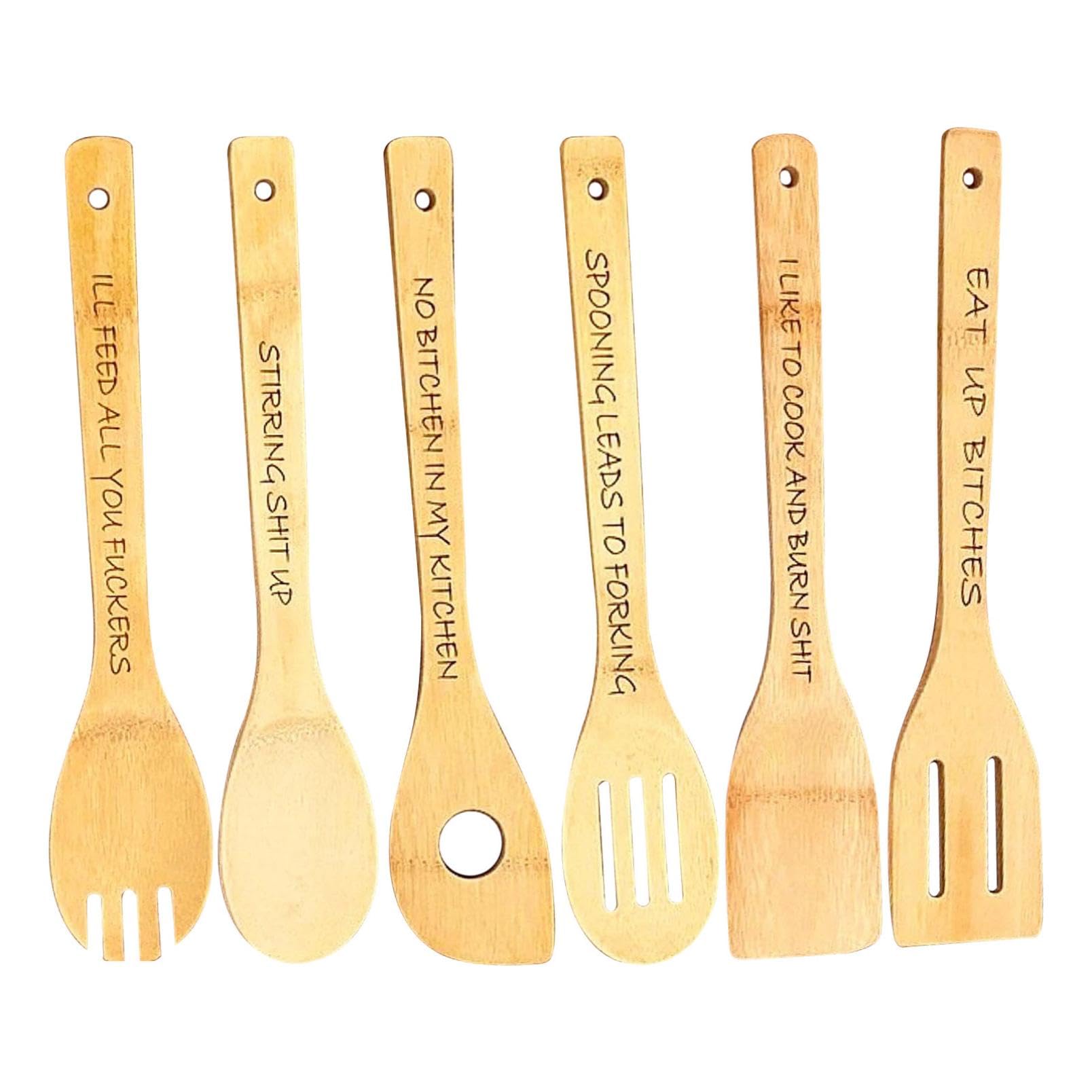 Funny Secret Santa Gifts For Women Engraved Wooden Spoon Funny Rude Bad ...
