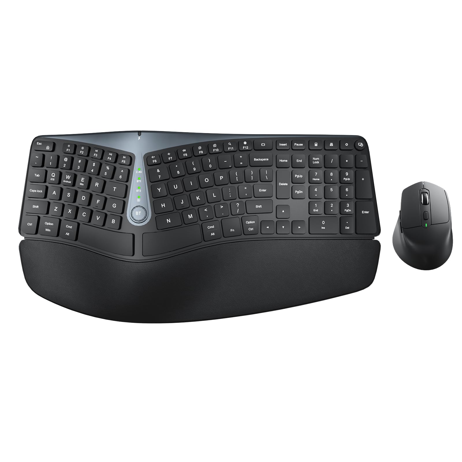 Amazon.com: Ergonomic Wireless Keyboard and Mouse, MK835 Ergo Bluetooth ...