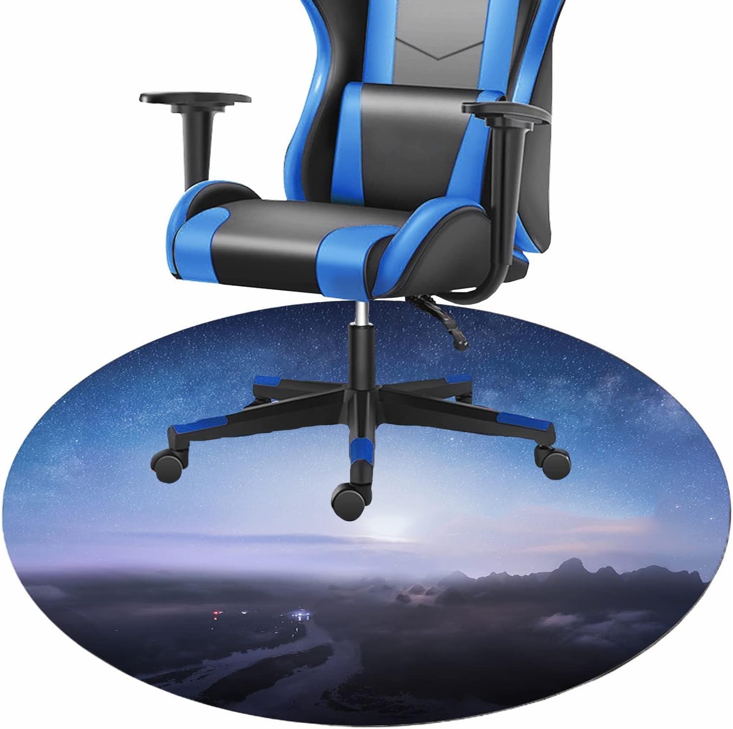 ALFAAL Gaming Chair Mat for Carpet Round Office Chair Mat Hardwood and ...
