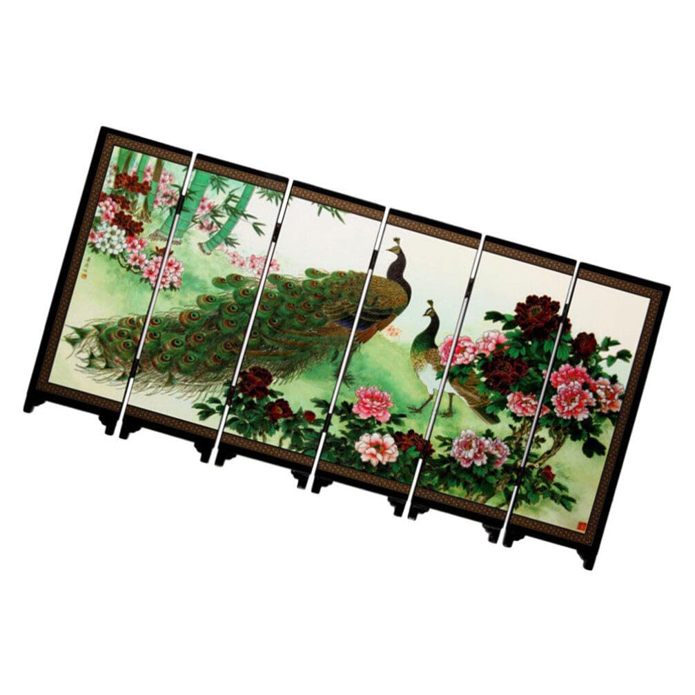 Amazon.com - DEARMAMY Mini Folding Screen Fence Set 6-Panel Wooden ...