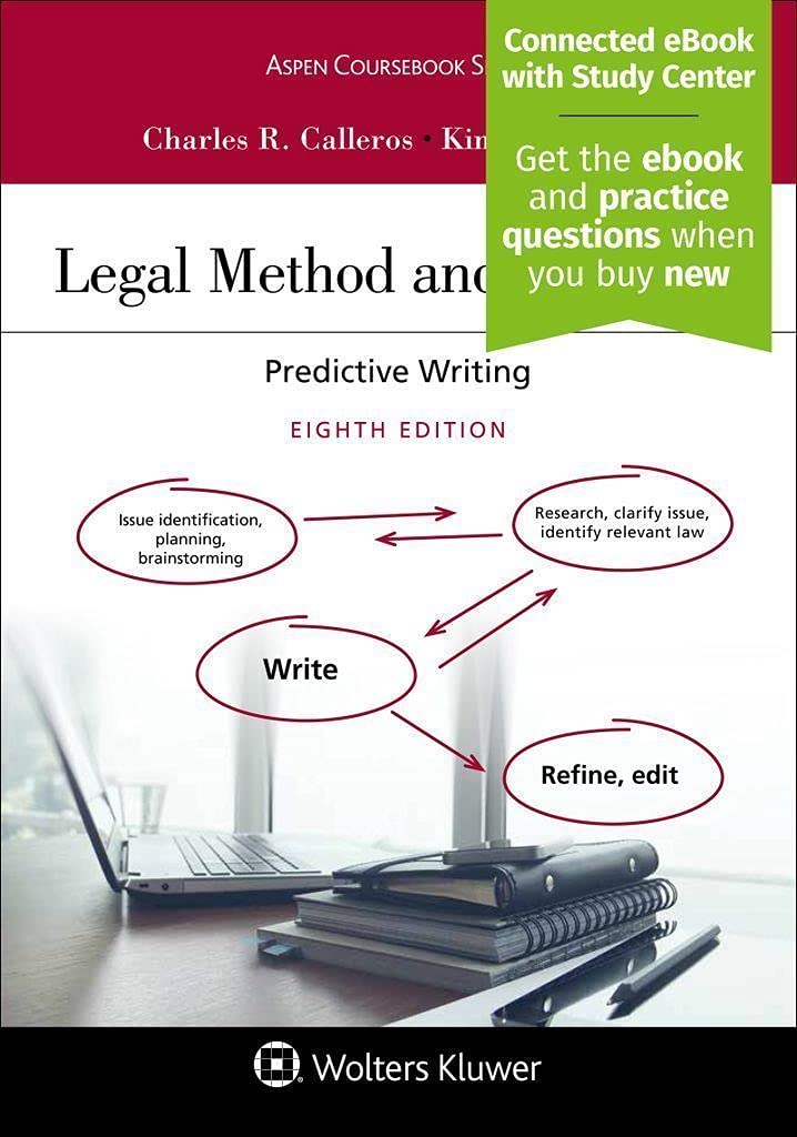 Legal Method and Writing: Predictive Writing (Aspen Coursebook Series ...