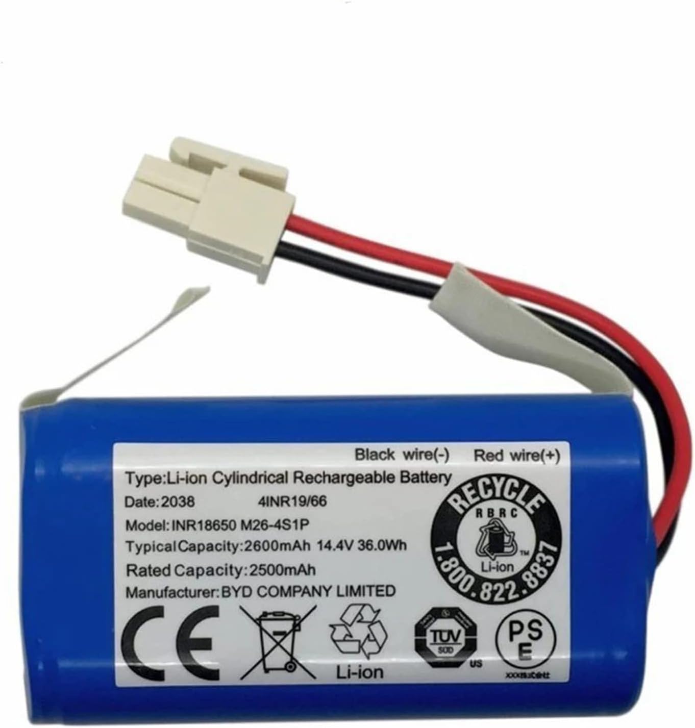 Amazon.com: TGHY Lithium Battery Pack 14.4V/14.8V Robot Vacuum Cleaners Replacement Battery ...