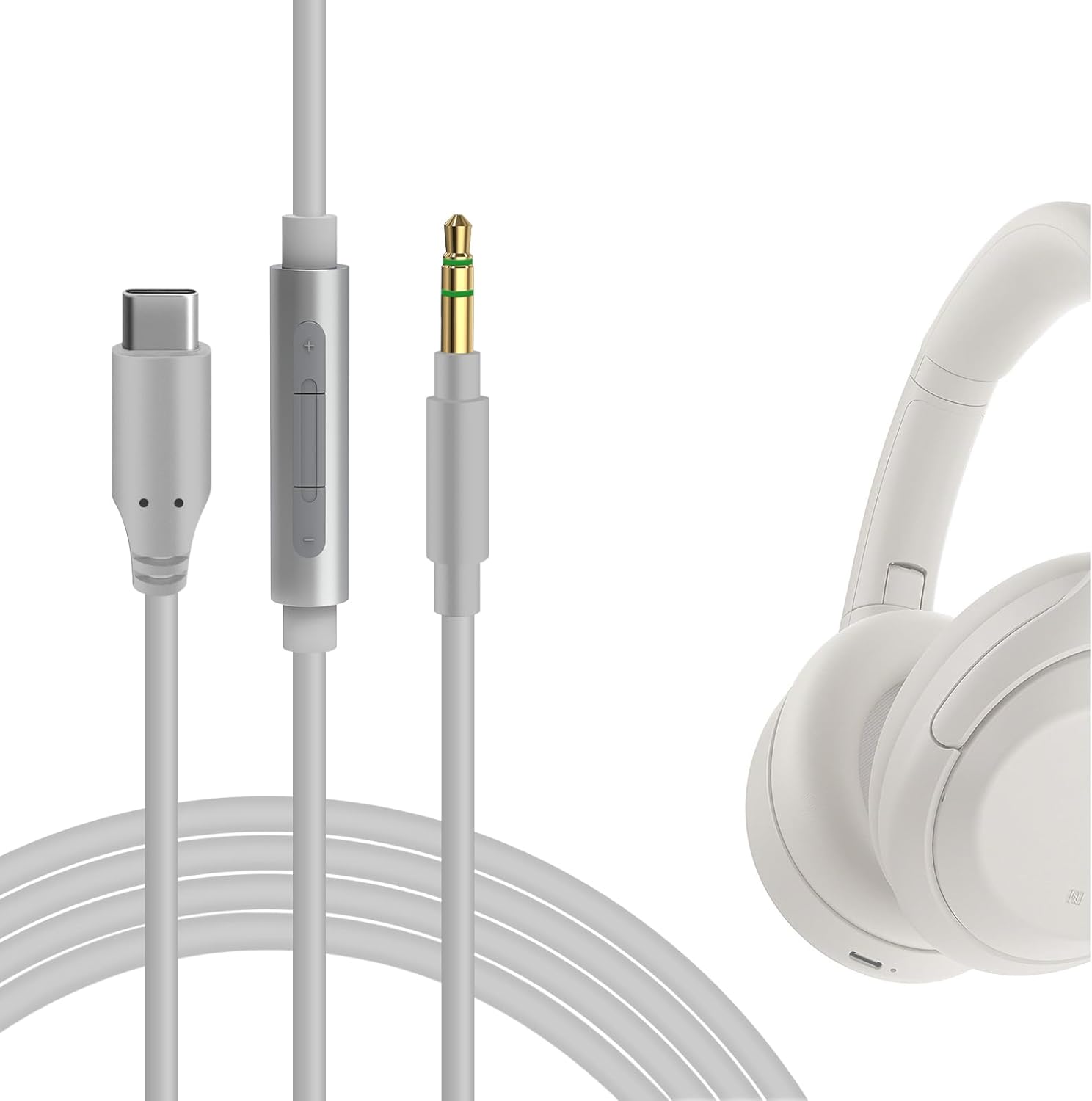 Amazon.com: Geekria USB-C Digital to Audio Cable with Mic Compatible ...