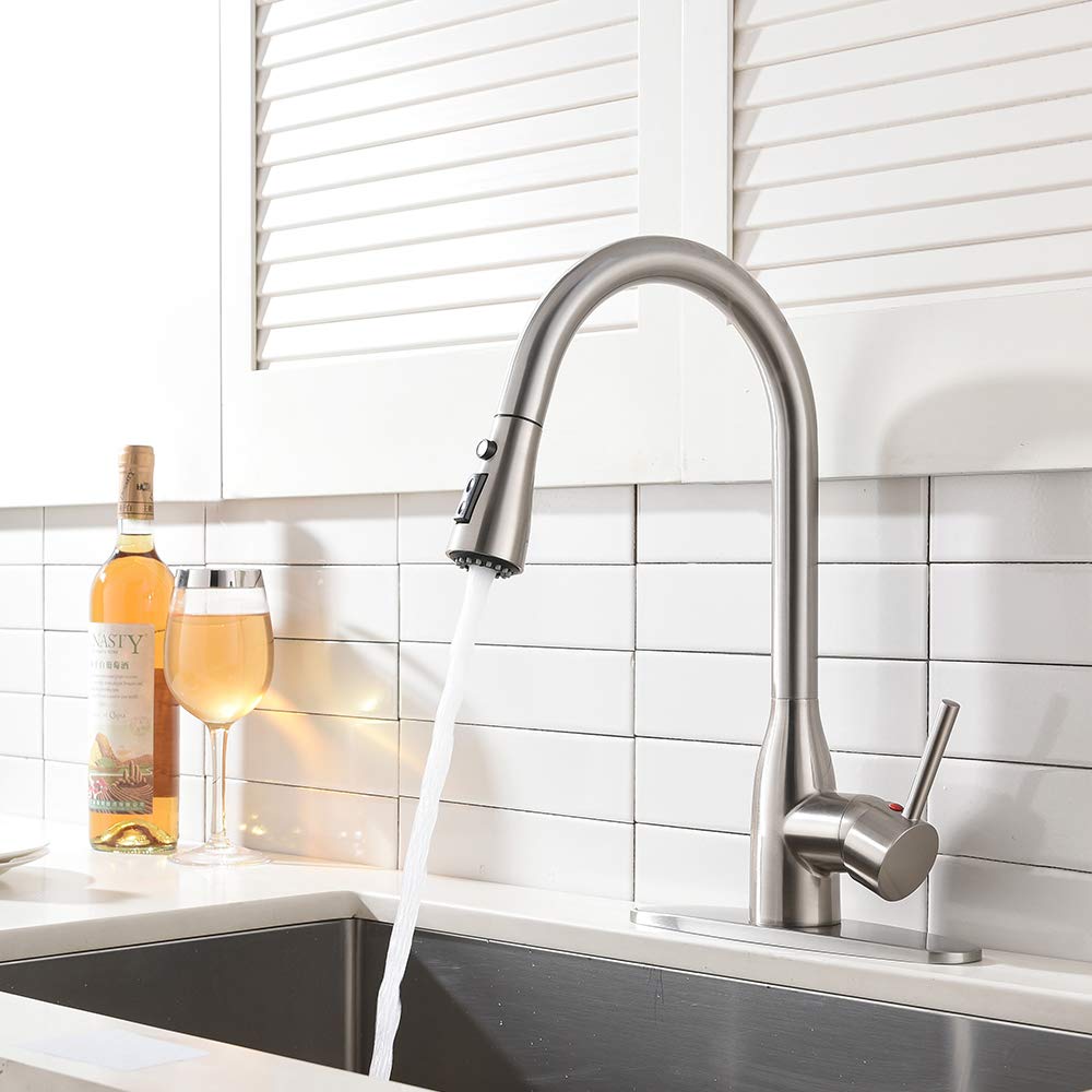 Ufaucet Modern Commercial Lead-Free Solid Brass Single Lever Pause ...