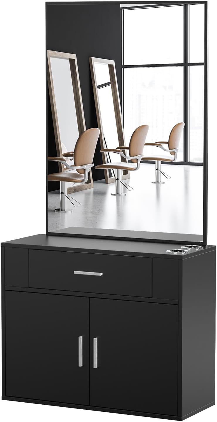 Amazon.com: Belandi Wall Mount Salon Station Barber Stations Styling ...