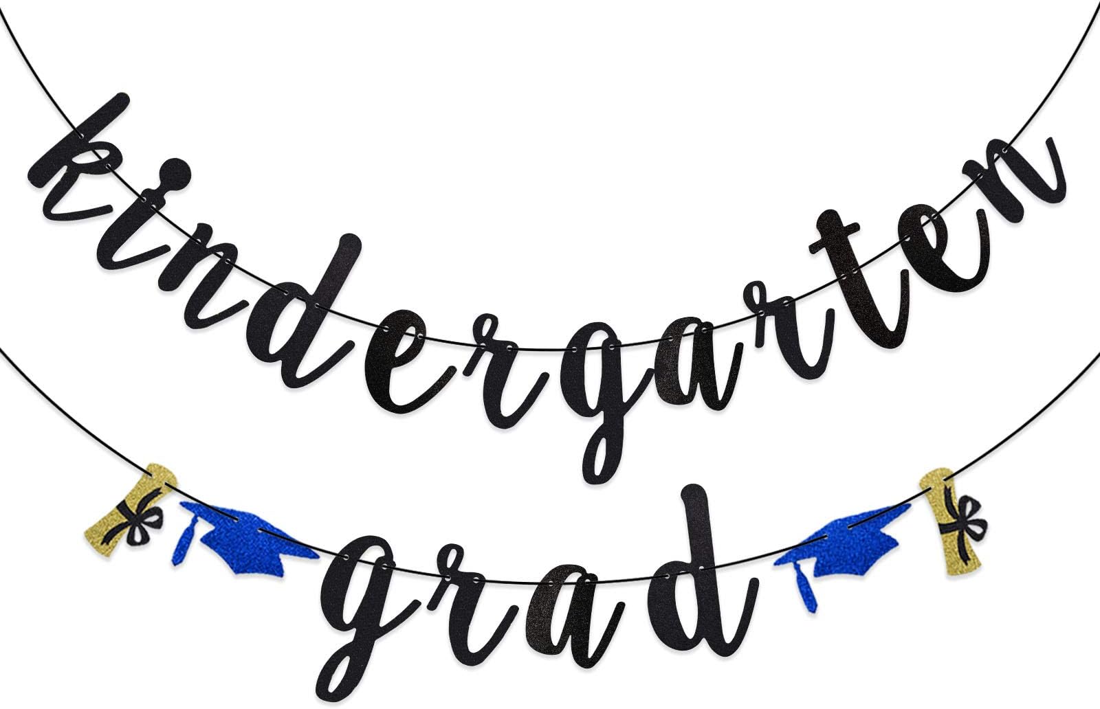 Amazon.com: Littleloverly Kindergarten Graduation Banner Backdrop Party ...