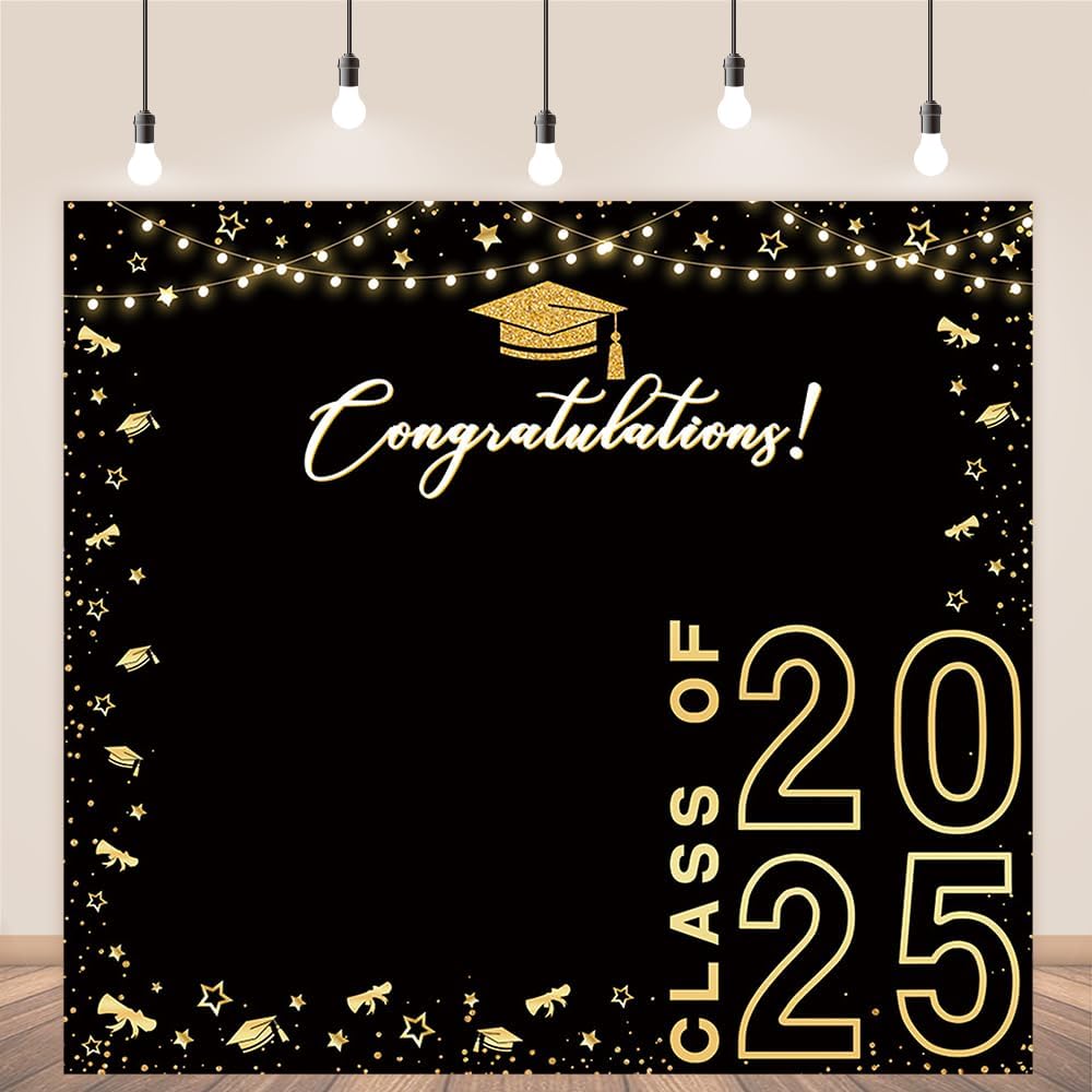 Amazon.com : Class of 2025 Graduations Backdrop Congrats Grad Party ...
