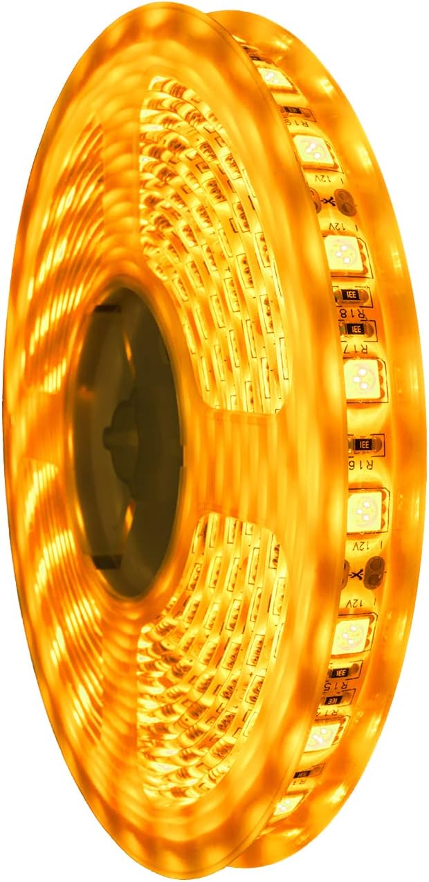 Amazon.com: HAUTY Yellow LED Strip Light, 16ft/5m SMD 5050 300 LEDs (60 ...