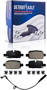 Amazon.com: Detroit Axle - Rear Brake Pads for Chevy GMC Silverado Sierra 1500 Tahoe Suburban ...