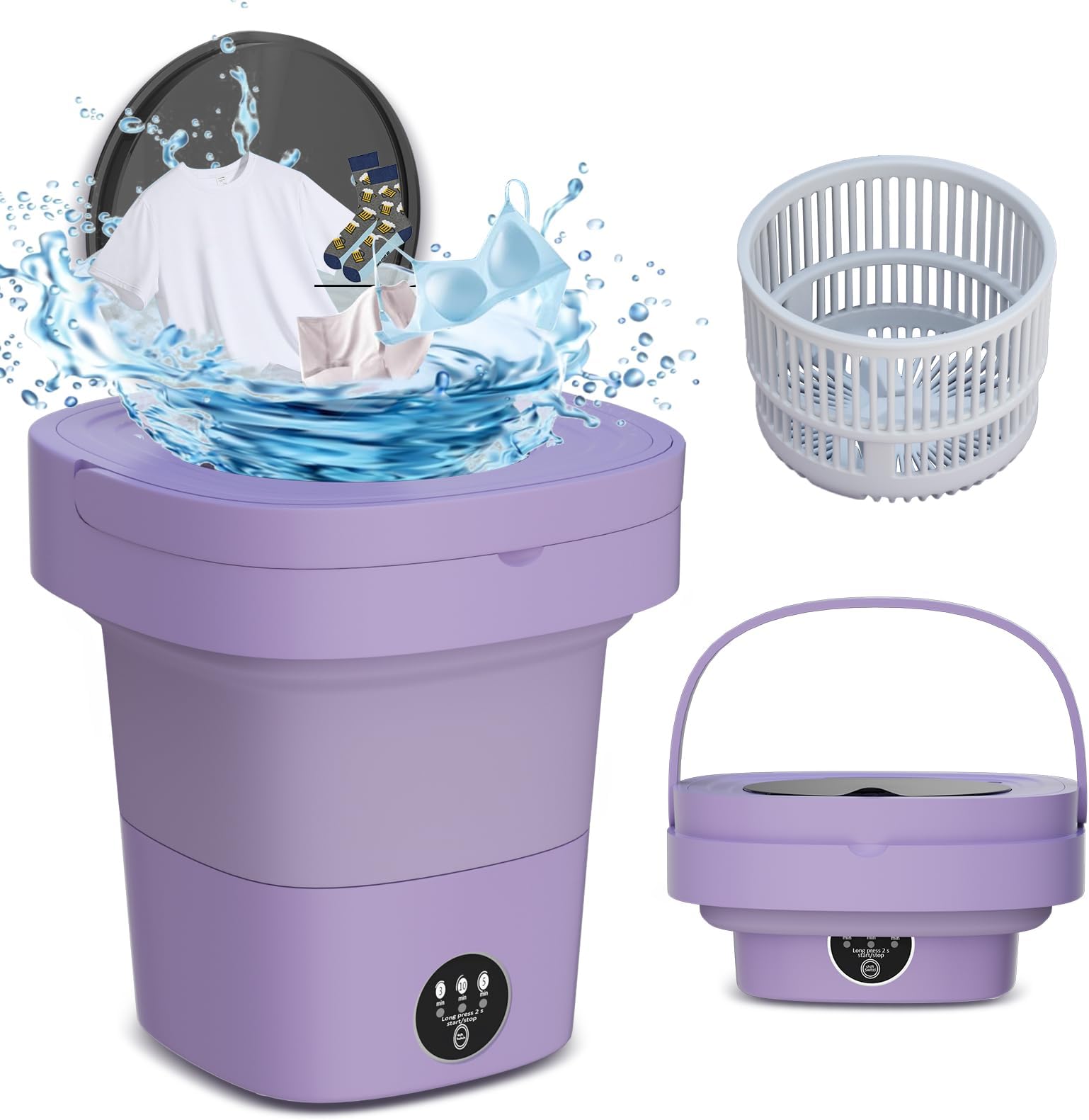 Máquina de lavar portátil, mini lavadora, lavadora dobrável de grande ...