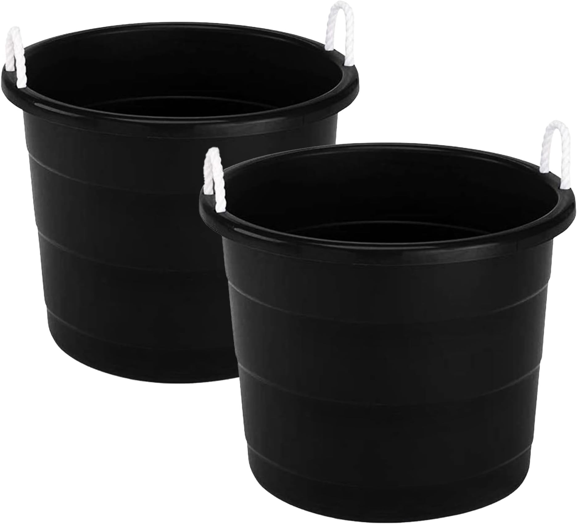Amazon.com: Miller Manufacturing P-8-BLACK 8-Quart Plastic Buckets ...