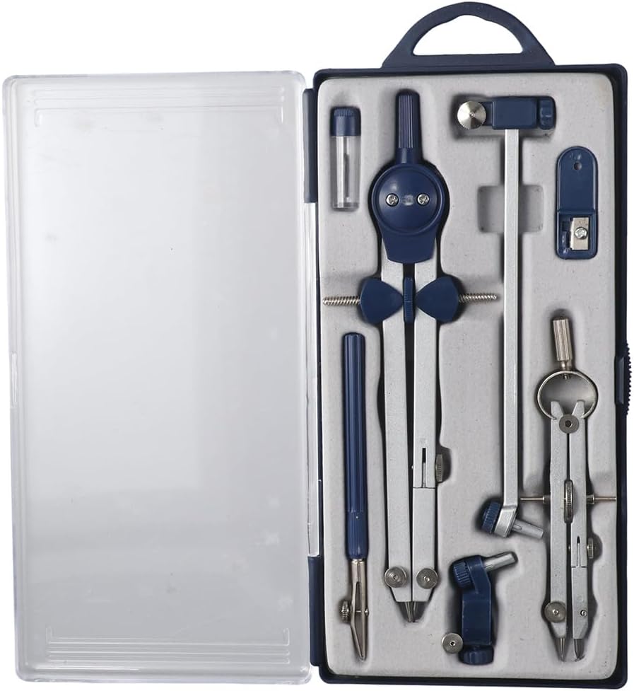 Amazon.com : okhobby 13 Pieces Metal Geometry Set,Compass Math Compass ...