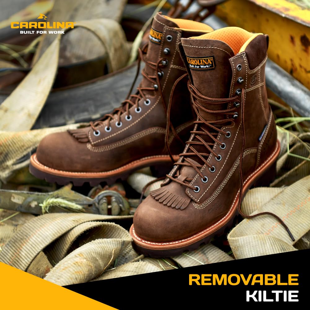 Snapklik.com : Carolina Birch Composite Toe Waterproof Logger Boots For ...