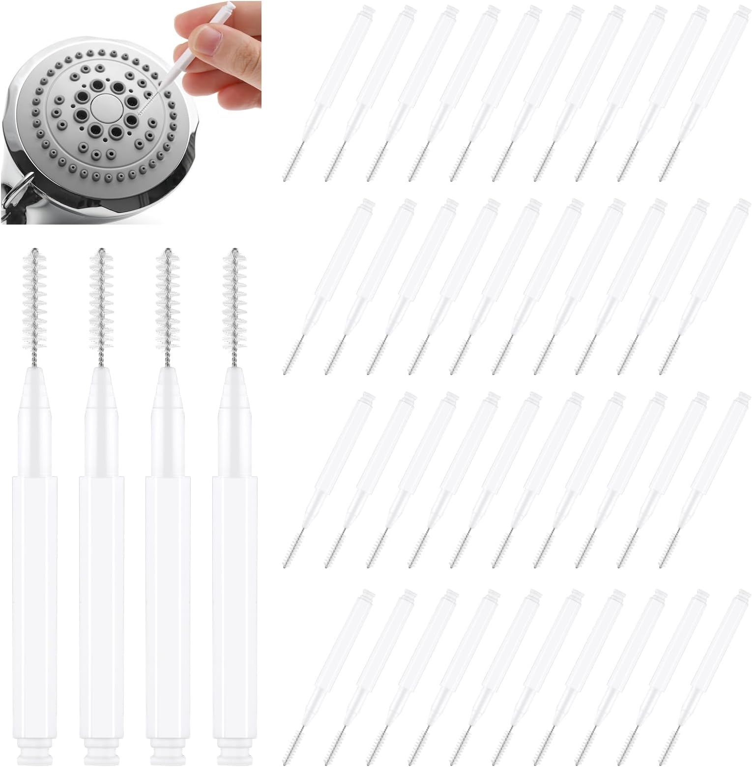 Amazon.com: 20 PCS Shower Head Cleaning Brushes Multifunctional Small ...