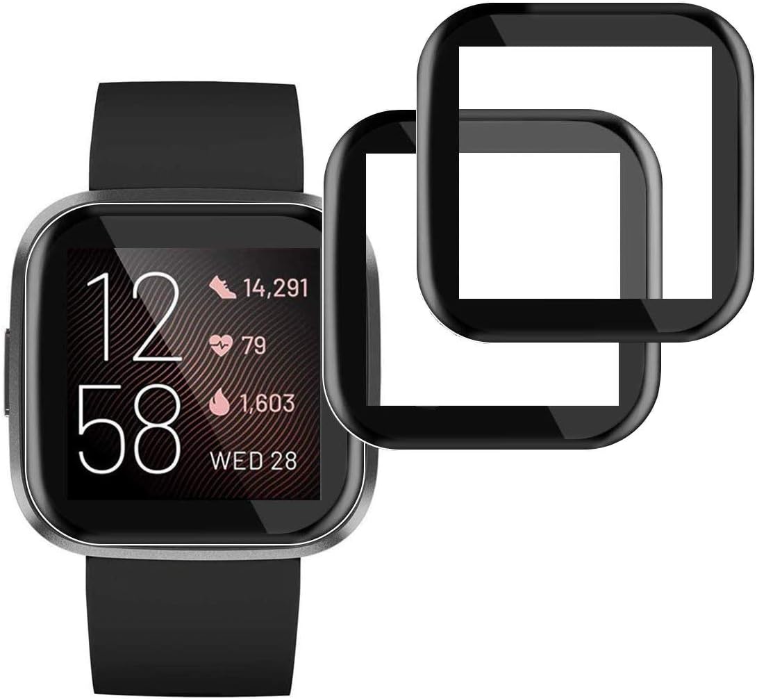 T Tersely Screen Protector Compatible with Fitbit Versa 2, 2-PACK Full ...