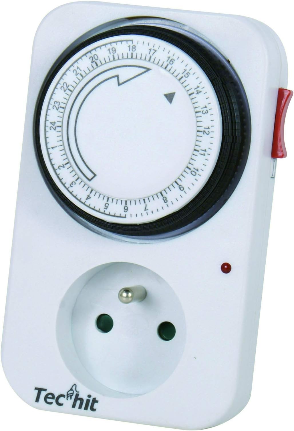 TEC HIT 730200 - Programmateur mécanique journalier avec interrupteur - Segment de 30 mn - 3500 ...