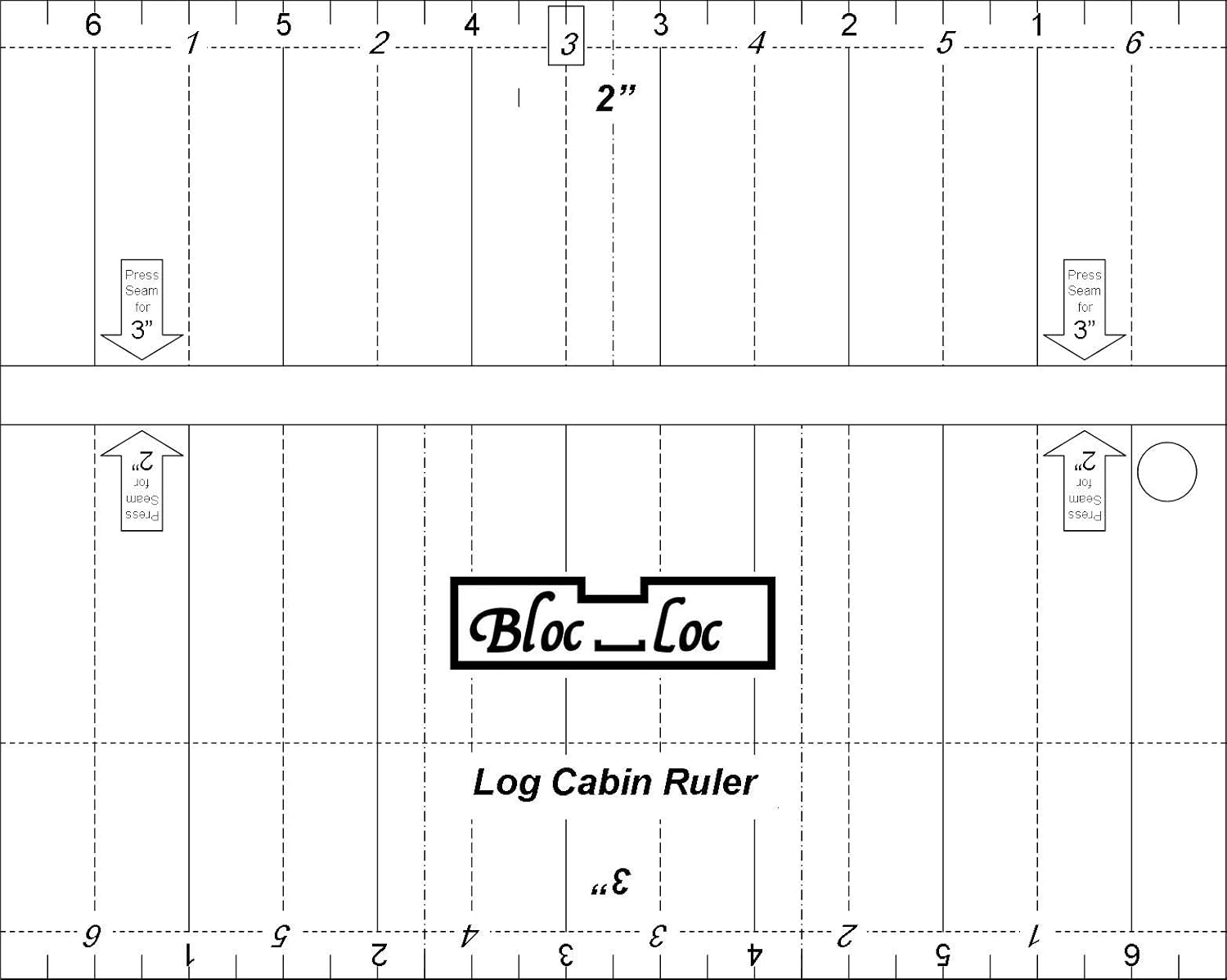Bloc Loc~Log Cabin Ruler, 2"& 3", Acrylic Ruler : Amazon.ca: Tools ...