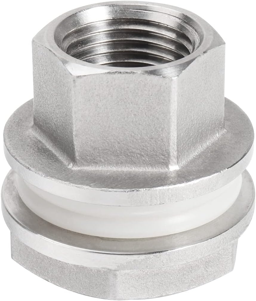 FVIEXE 5PCS 1/2 Inch Bulkhead Fitting, Stainless Steel Bulkhead ...