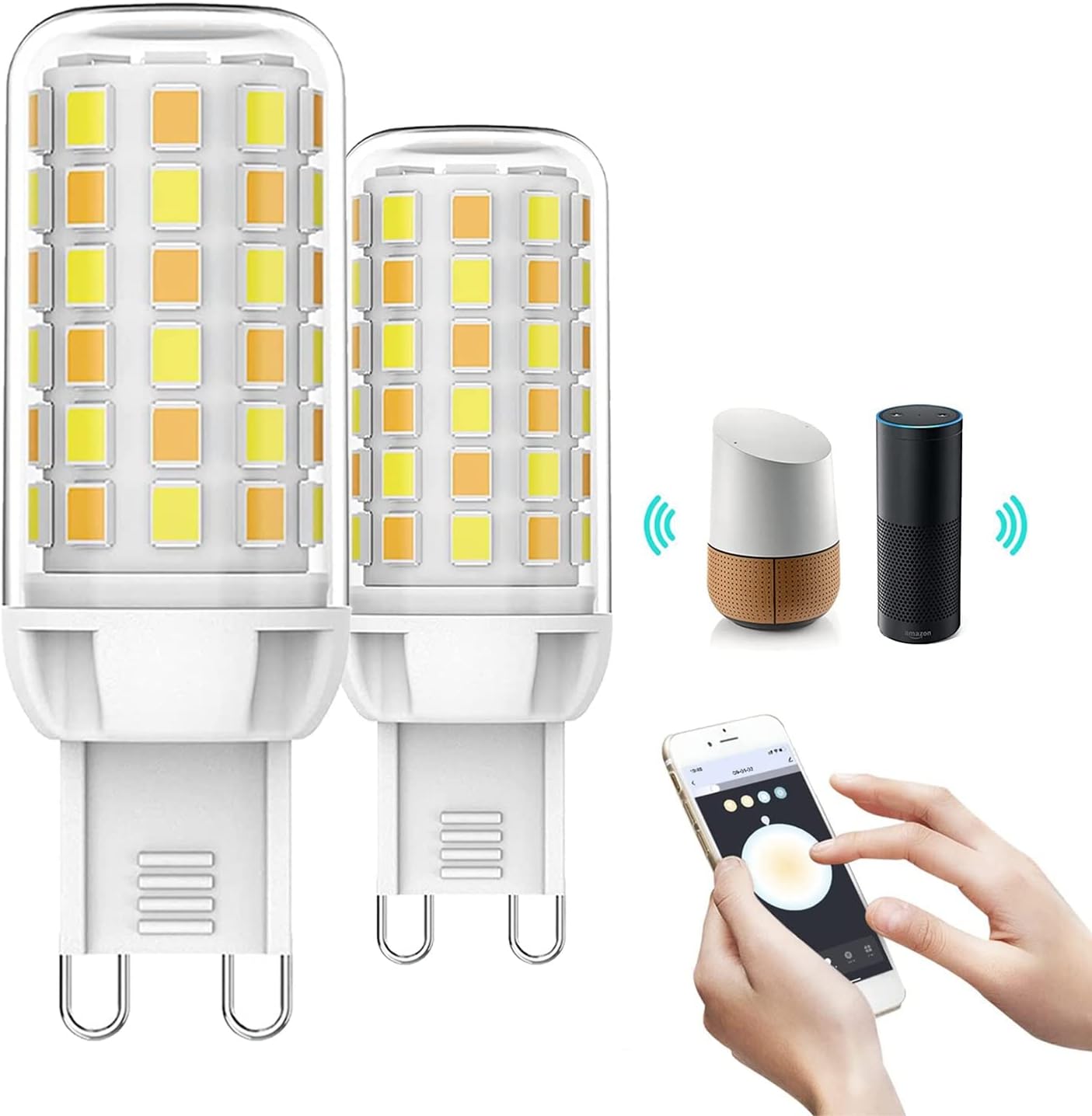 LVWIT GU10 WiFi Bulbs,Smart GU10 led Bulbs,RGB Smart Bulb GU10,5W 350Lm ...