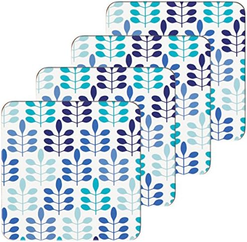 KitchenCraft Creative Tops Coasters Set of 4, Pure Granite Coasters for ...