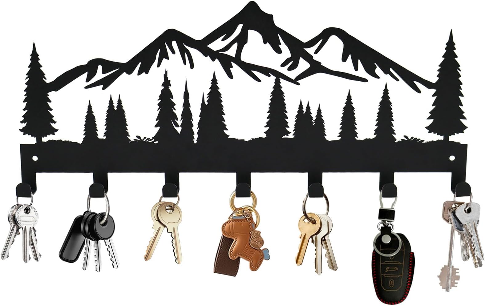 Amazon.com: Cast Iron Moose Wall Key Rack Holder 4 Hooks Coat Hook Home ...