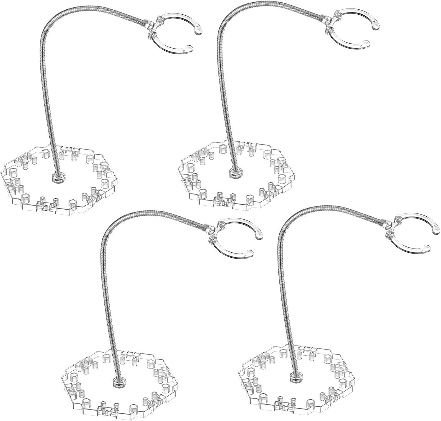 Amazon.com: Xosjska 4 Pack Action Figure Stand with Flexible Metal Arm ...