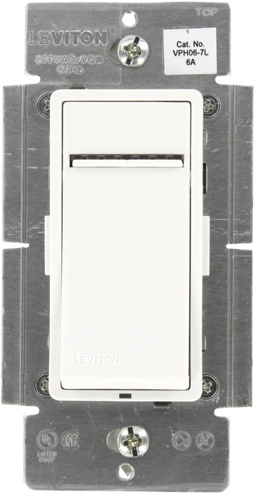Leviton VPH06-7LZ , Vizia + Digital 6A Fluorescent Dimmer for Hi-lumeor ...